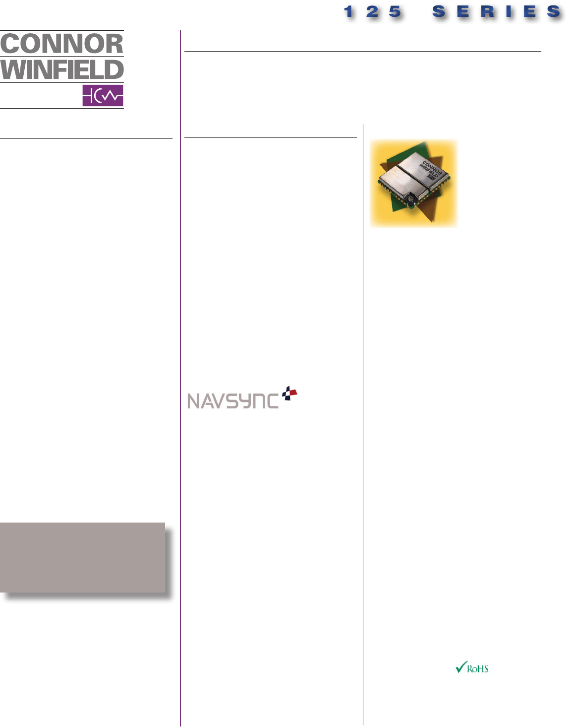125 Series Brochure Datasheet by Connor-Winfield | Digi-Key Electronics