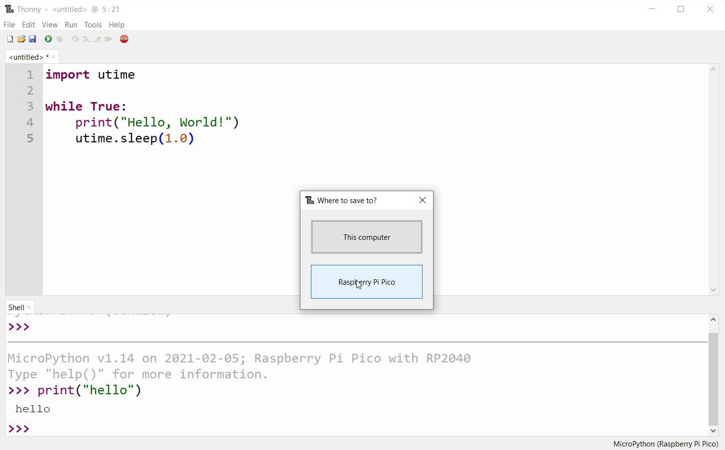 Getting Started with Raspberry Pi Pico and MicroPython